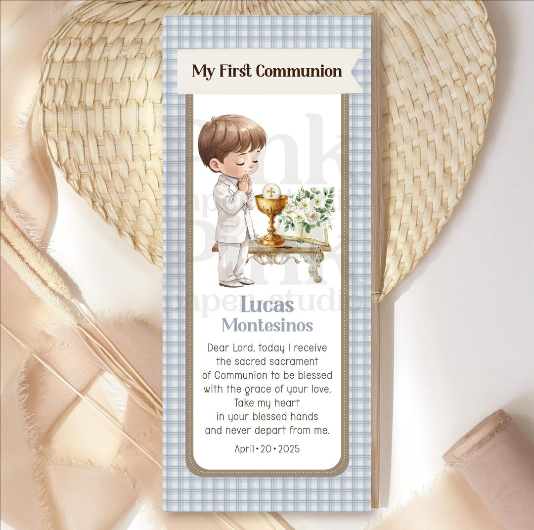 First Communion Bookmarks - First Communion - Bookmarks - 12 Bookmarks ...