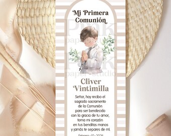 First Communion Bookmarks: Shimmer Cardstock, Personalized Favors (set ...