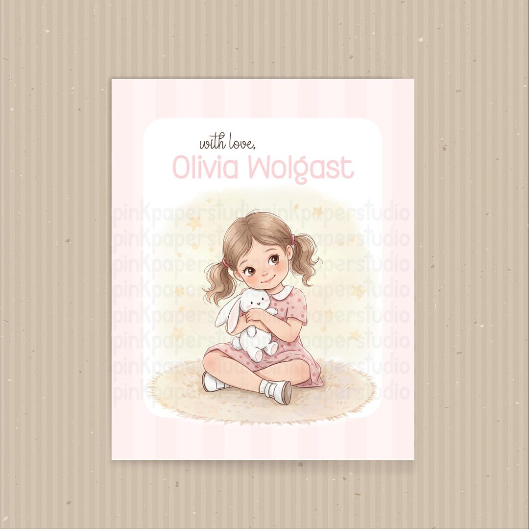 Cute Girl Calling Cards | Set of 27 Cards Kids Calling Cards | Girl ...