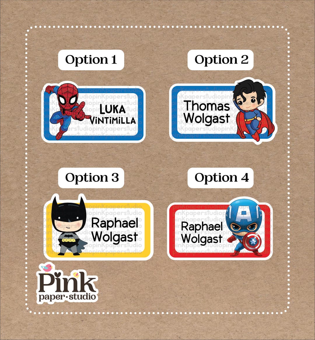 Super Hero Stickers: School & Office Labels - Set of 12 - Etsy