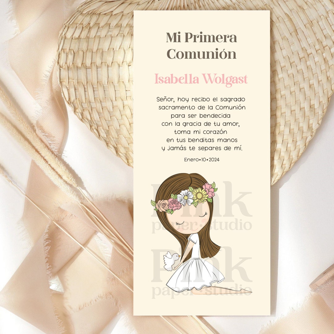 Personalized First Communion Bookmarks - Set of 12 - Etsy