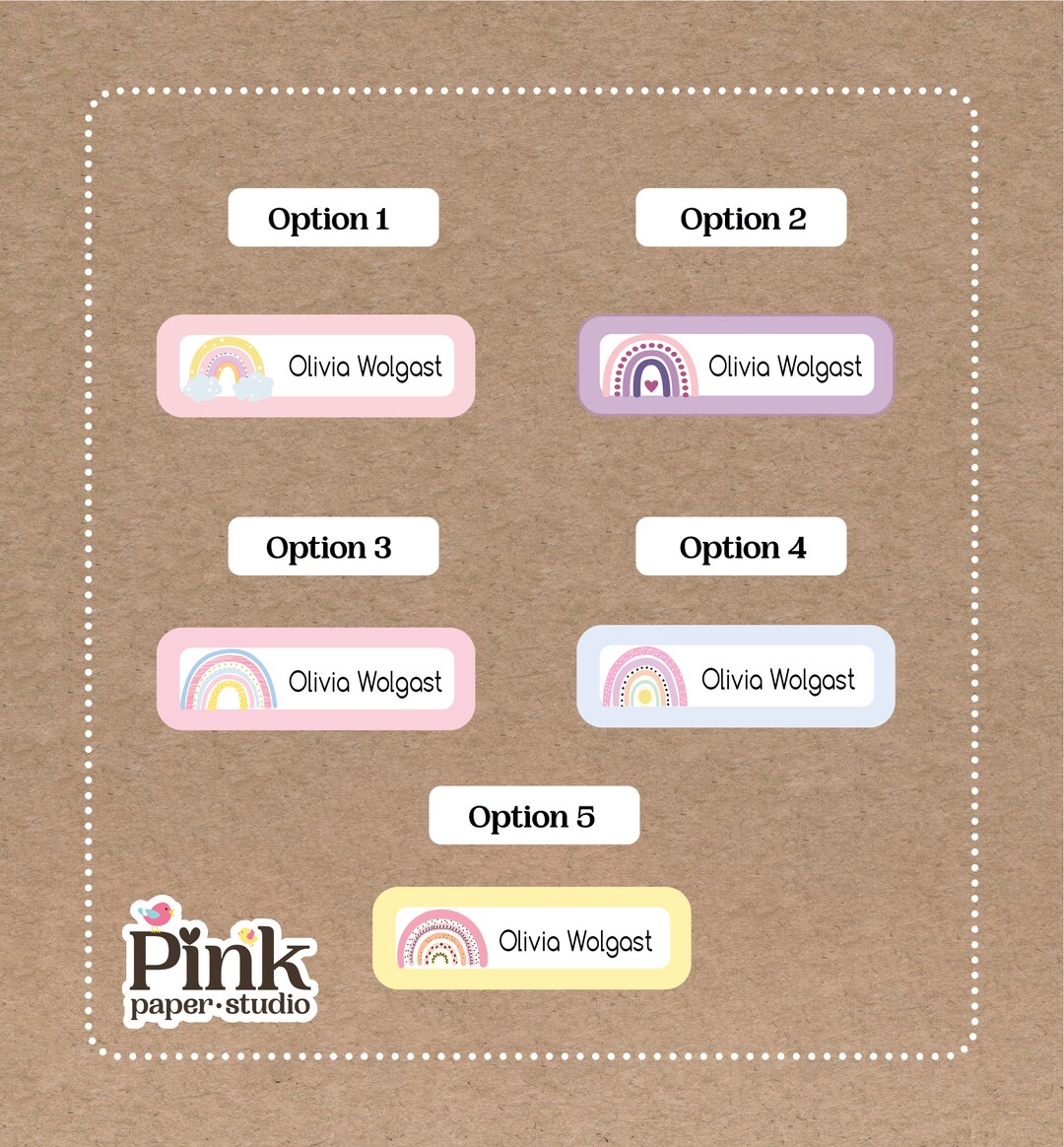 Rainbow Skinny Sticker - Labels - Stickers - Back to School - Set of 80 ...