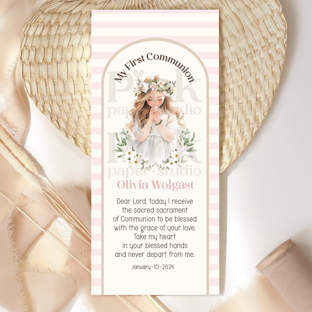 First Communion Bookmarks First Communion Bookmarks 12 Bookmarks - Etsy