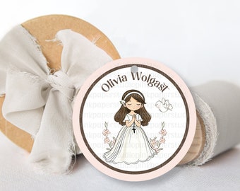 First Communion Tag First Communion Tags for Girls - Etsy