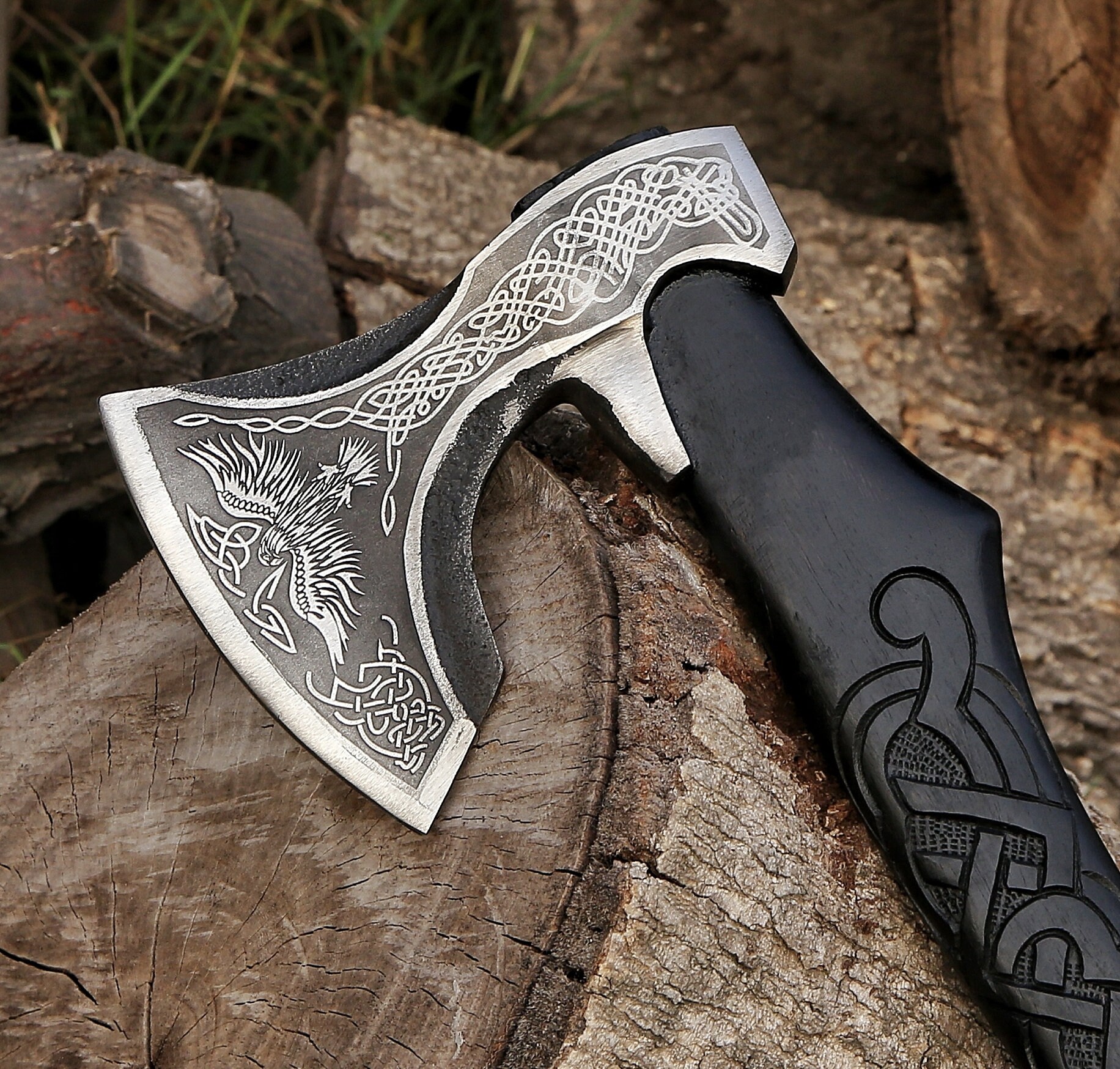 Vikings Style Norse Mythology Axe, Raven Norse Mythology Axe - Etsy