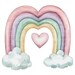 Heart Rainbow Clipart: Pastel Nursery Decor (jpgs, Digital Download ...