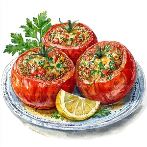 12 Tomato Delight Food Clipart, Watercolor Tomato Clipart for ...