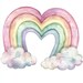 Heart Rainbow Clipart: Pastel Nursery Decor (jpgs, Digital Download ...