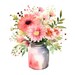 12 Flowers in Vase Clipart, Flowers Bouquet, Flowers Clipart, High ...