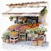 Farmers Market Watercolor Clipart: Grocery Art (12 Jpgs, Digital ...
