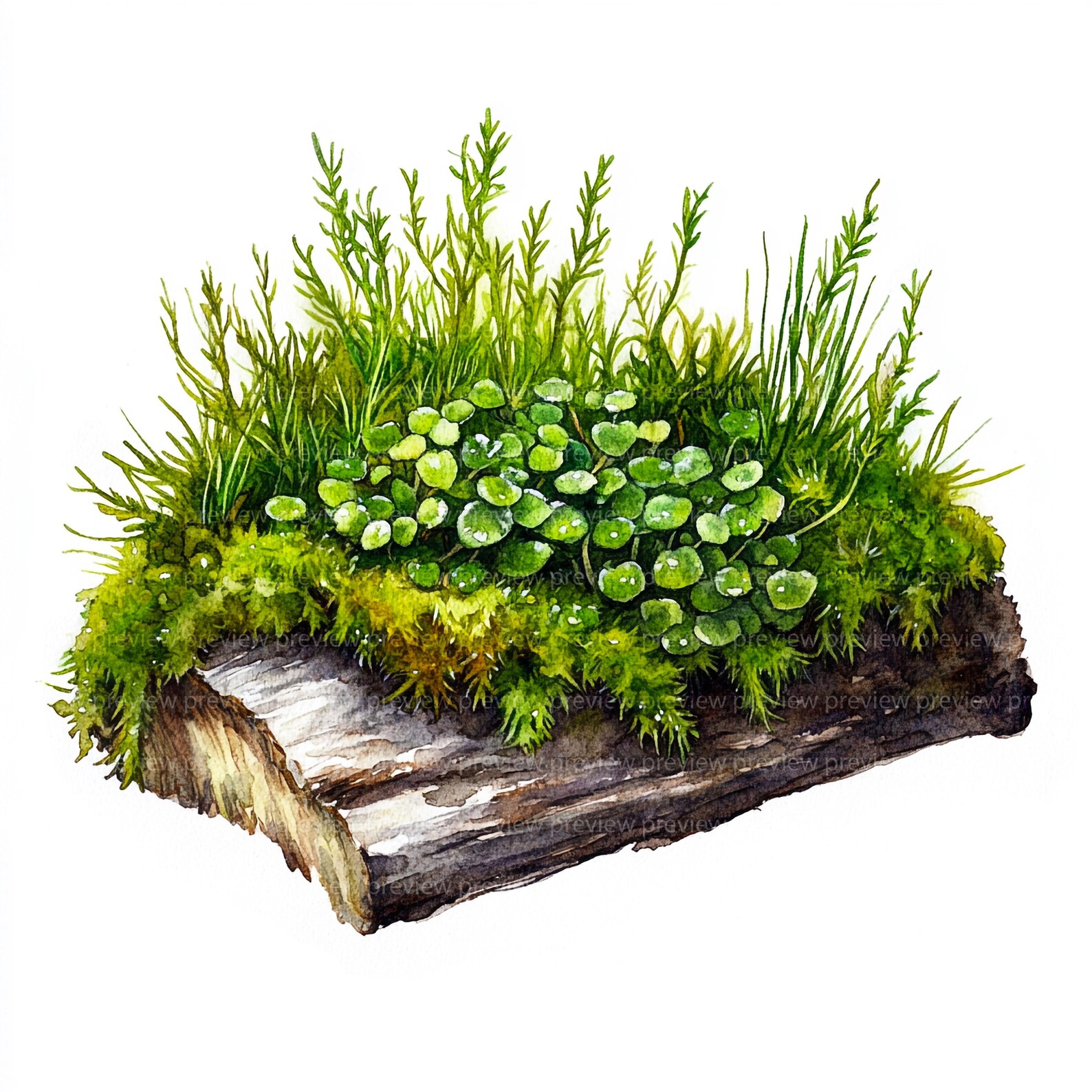 12 Moss Growing on Stone Clipart, Moss on Wood, Nature Texture for ...