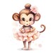 12 Cute Monkey Wearing Ballerina Dress, Ballerina Monkey, Monkey ...