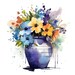 12 Flowers in Vase Clipart, Flowers Bouquet, Flowers Clipart, High ...