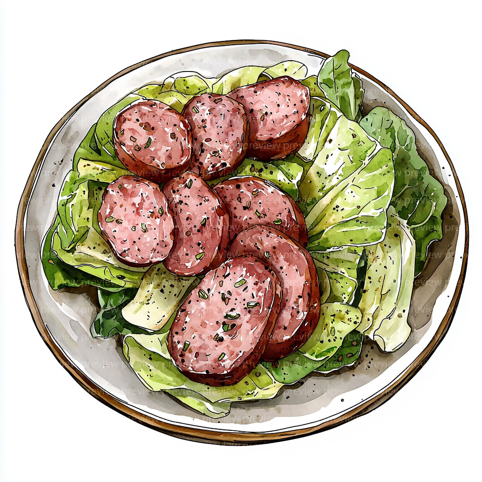 Soul Food Clipart: Watercolor Southern Cuisine (jpgs, Digital Download ...