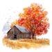 Autumn Farm Watercolor Clipart: Fall Harvest Illustrations (12 Jpgs ...