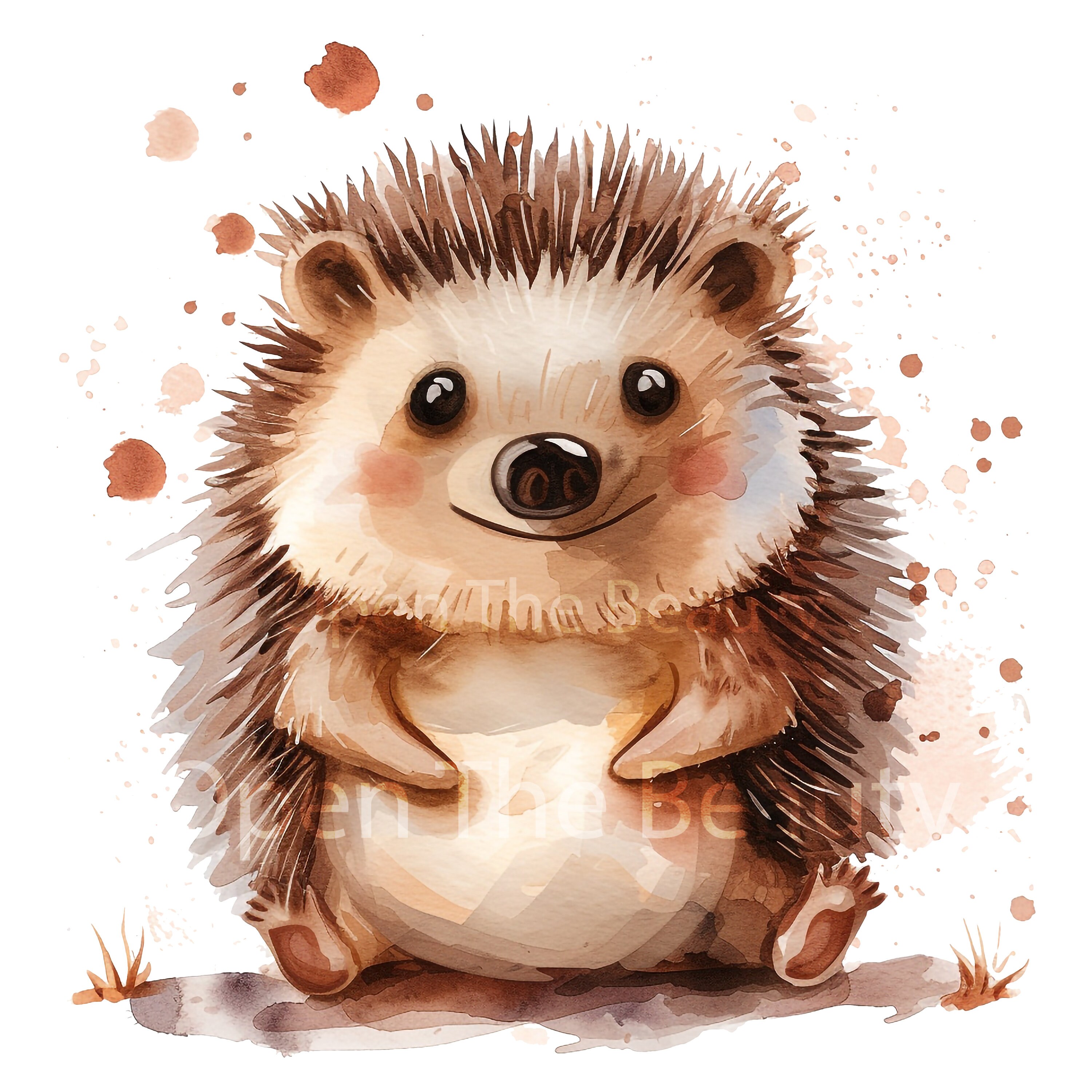 Hedgehog Watercolor Clipart Hedgehog Clipart Cute Hedgehog Clipart ...