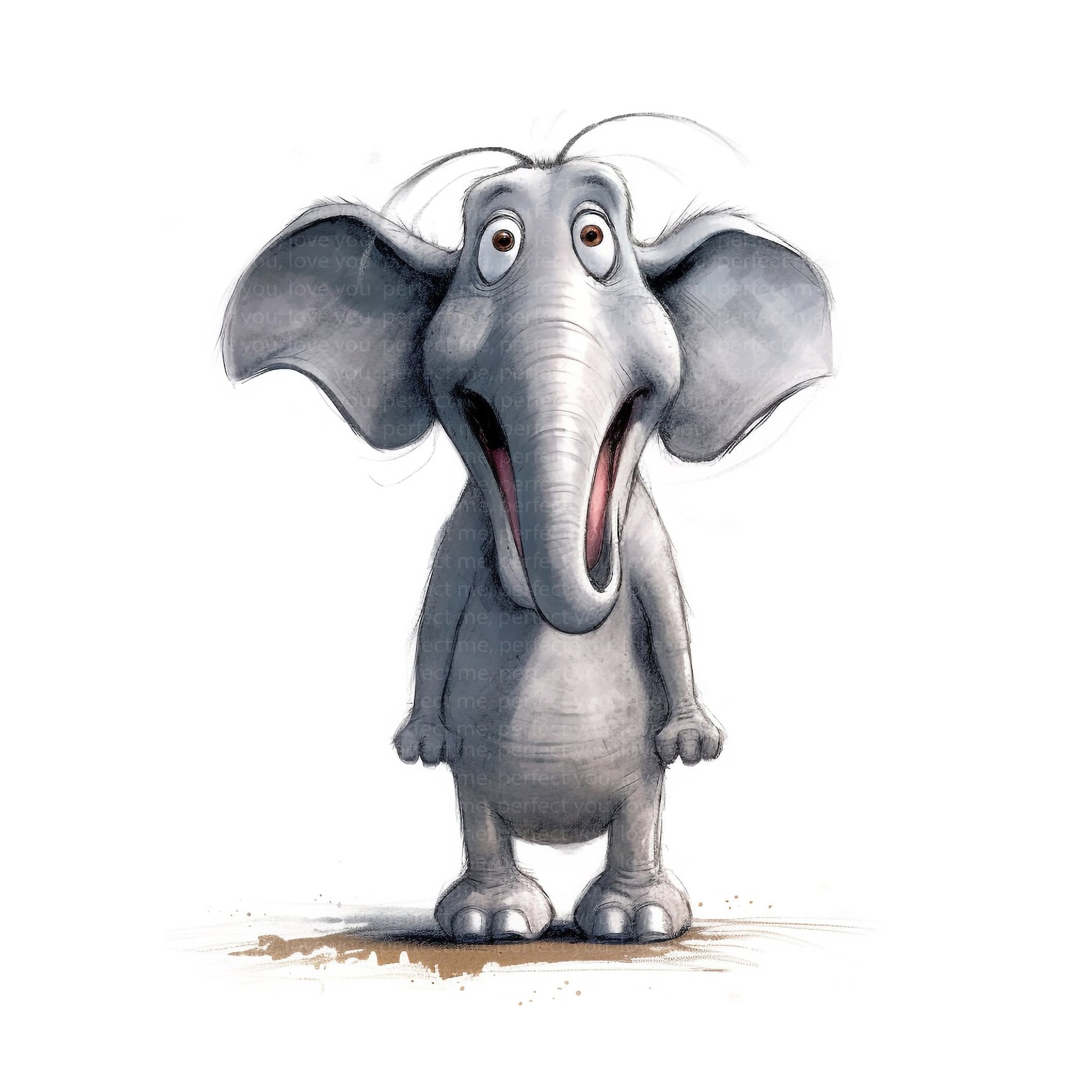 12 Cute and Funny Elephant Clipart, Cute Elephant, Animal Clipart, High ...