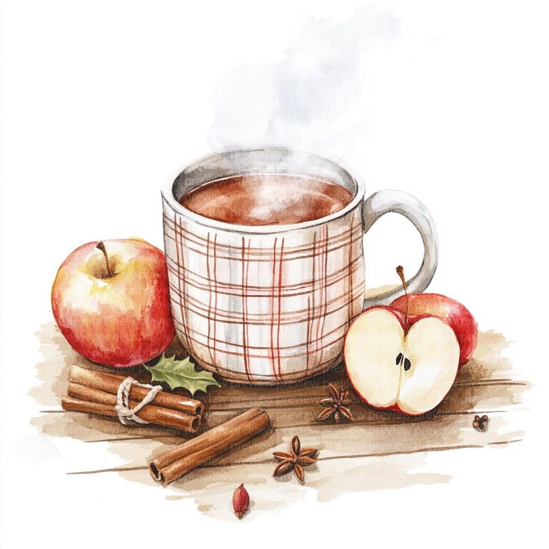 Fall Apple Clipart - Etsy