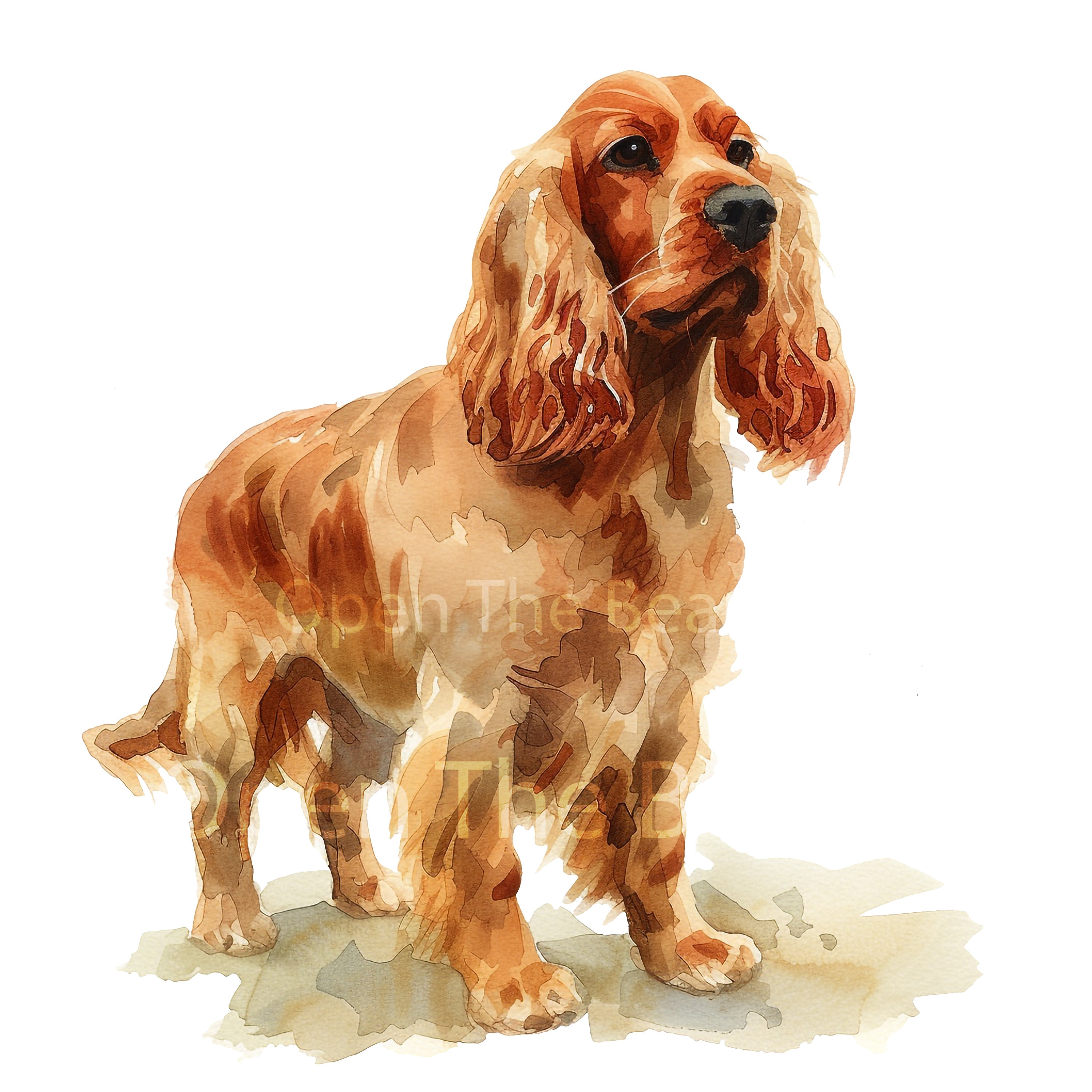 Cocker Spaniel Watercolor Clipart Cocker Spaniel Clipart Dogs Clipart ...