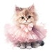 Cute Kitten Clipart in Tutu Dress | 12 High-res Jpgs for Digital ...