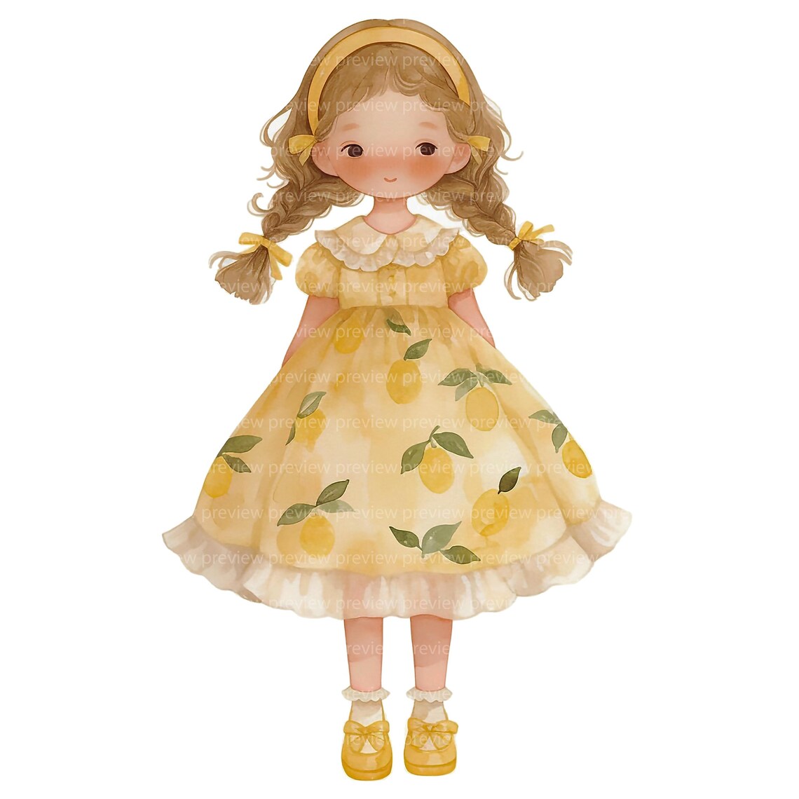 12 Lemonade Girl Clipart | Aesthetic Summer Fashion Watercolor Art ...