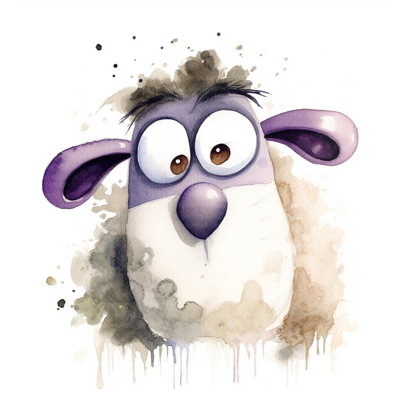 12 Cute and Funny Sheep Clipart, Quirky Sheep, Animal Clipart, High ...