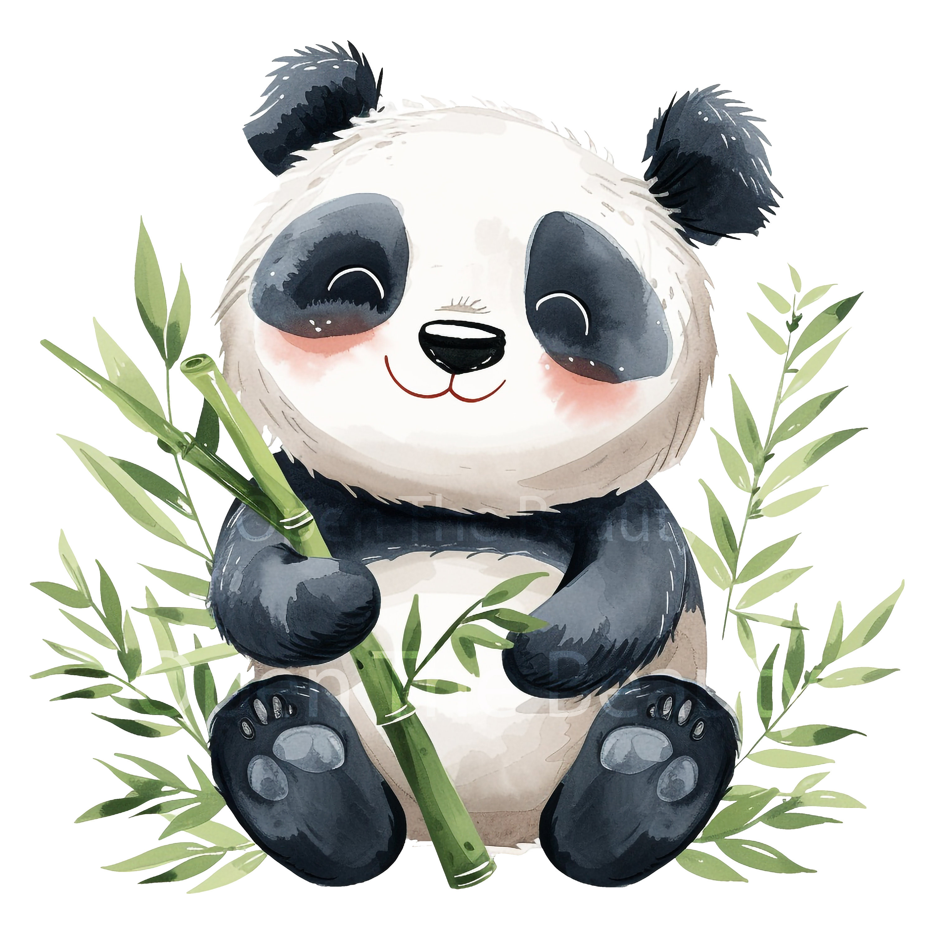 Cute Panda Watercolor Clipart Panda Clipart Baby Panda Clipart ...