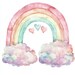 Heart Rainbow Clipart: Pastel Nursery Decor (jpgs, Digital Download ...