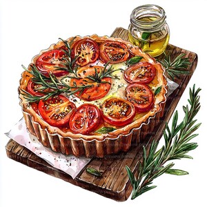 12 Tomato Delight Food Clipart, Watercolor Tomato Clipart for ...