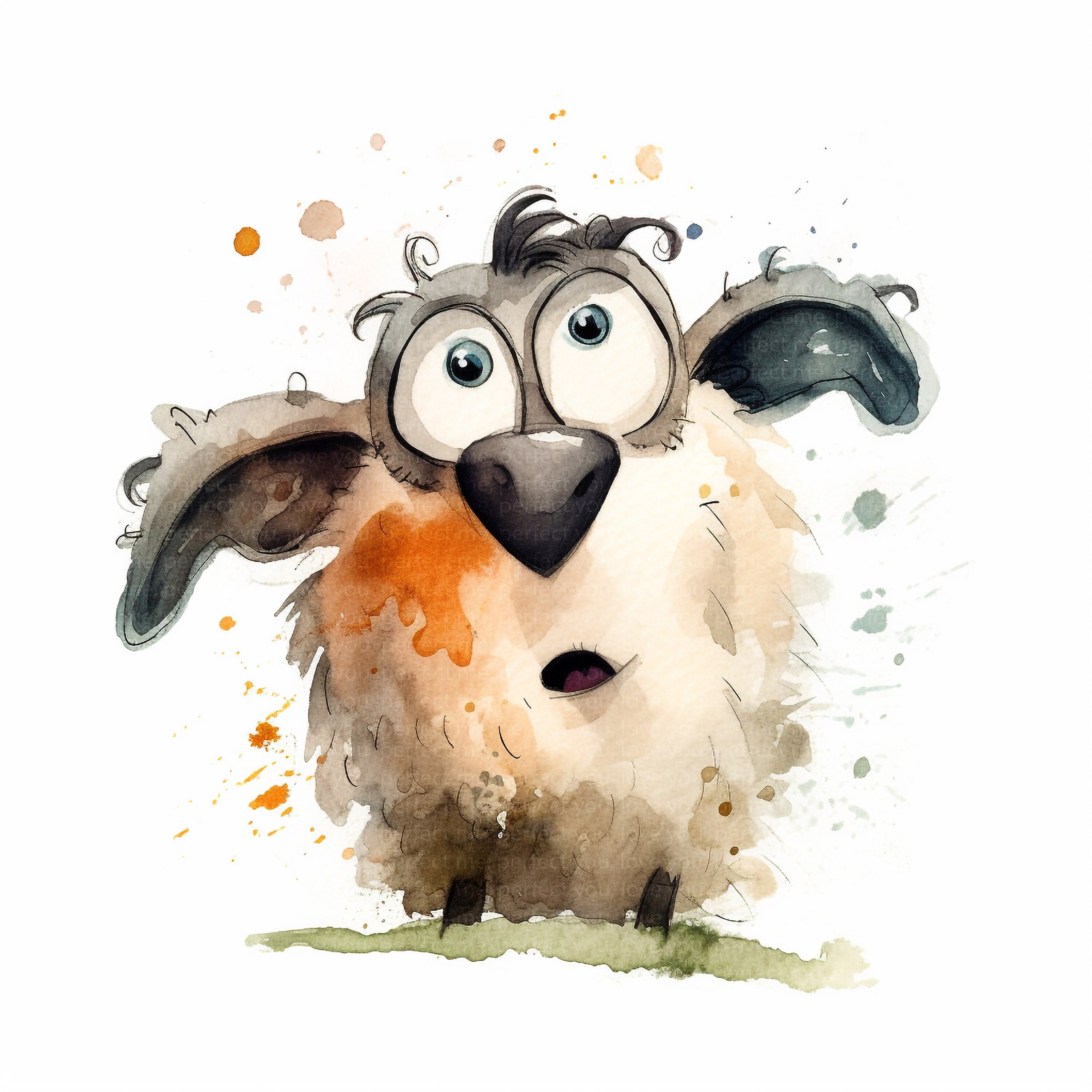 12 Cute and Funny Sheep Clipart, Quirky Sheep, Animal Clipart, High ...