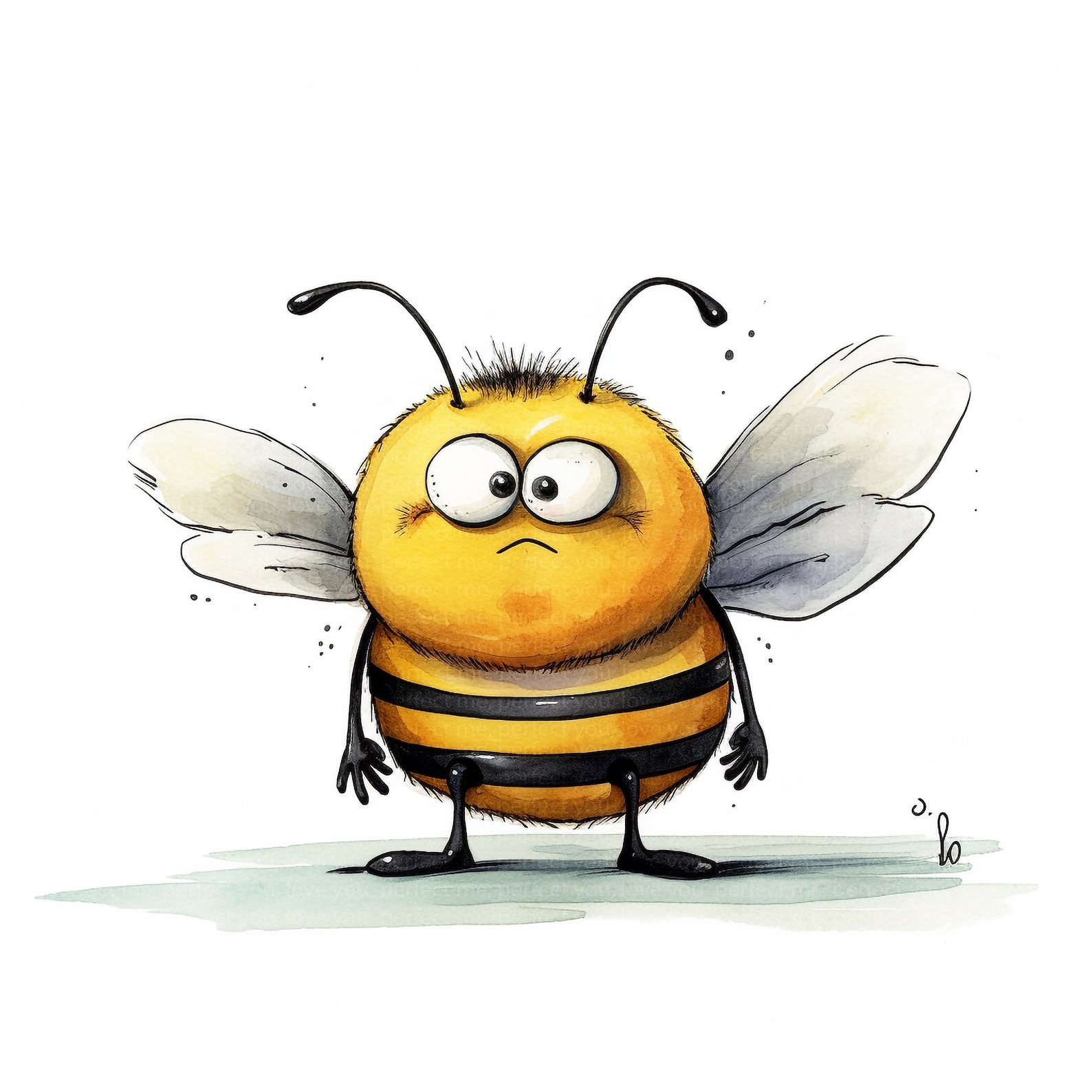 12 Funny Bumble Bee Clipart | Cute Bumble Bee | High-quality Jpgs for ...
