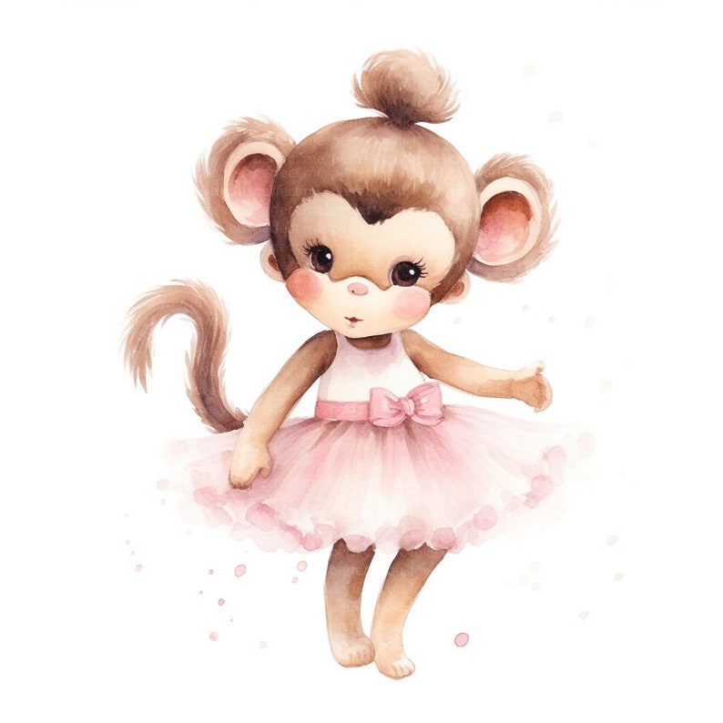 12 Cute Monkey Wearing Ballerina Dress, Ballerina Monkey, Monkey ...