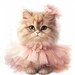 Cute Kitten Clipart in Tutu Dress | 12 High-res Jpgs for Digital ...