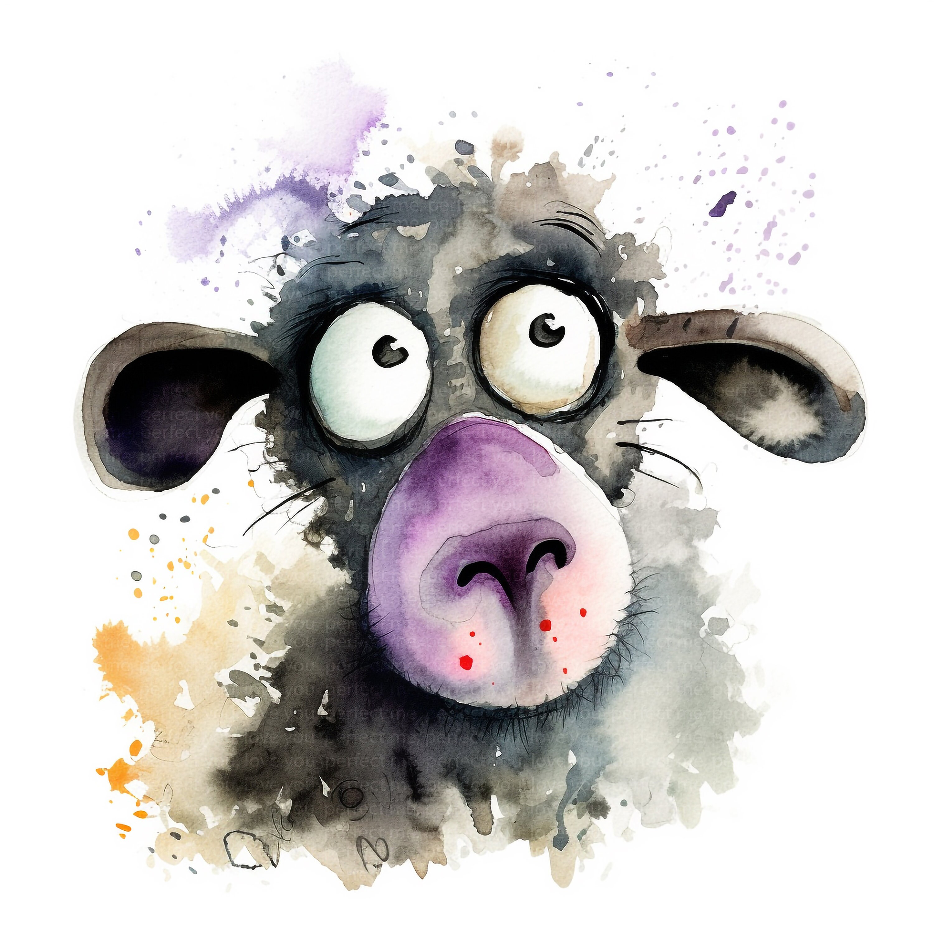 12 Cute and Funny Sheep Clipart, Quirky Sheep, Animal Clipart, High ...