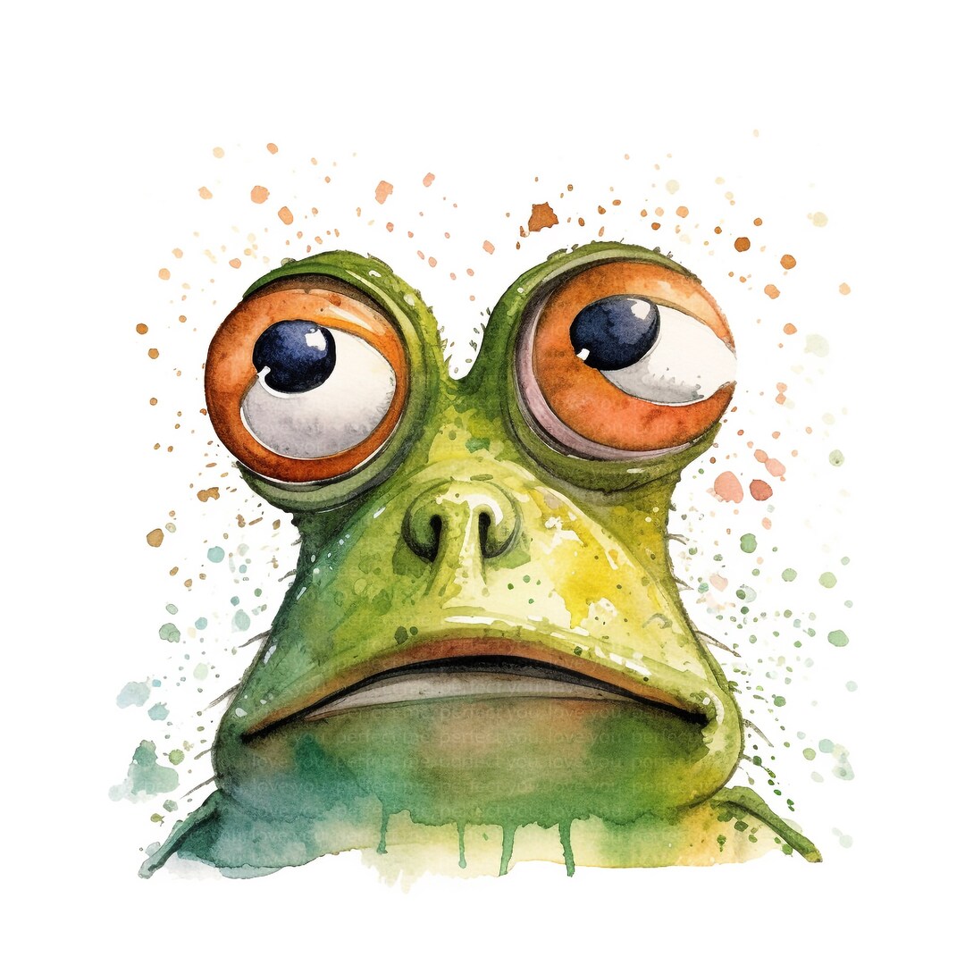 12 Cute and Funny Frog Clipart, Animal Clipart, Funny Animal, High ...