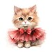 Cute Kitten Clipart in Tutu Dress | 12 High-res Jpgs for Digital ...