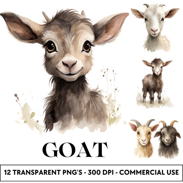 Goat Watercolor - Etsy