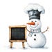 Snowman as Chef With Chalkboard | 16 High Resolution Jpgs for Winter ...