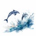 12 Playful Dolphins Clipart, Watercolor Dolphins, Animals Clipart, High ...