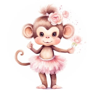 12 Cute Monkey Wearing Ballerina Dress, Ballerina Monkey, Monkey ...