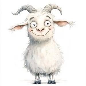 18 Funny Goat Clipart | Quirky Goat | Printable Watercolor Clipart ...