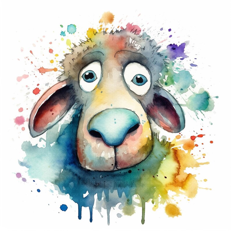 12 Cute and Funny Sheep Clipart, Quirky Sheep, Animal Clipart, High ...