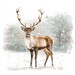 16 Reindeer Clipart | Antler Wildlife Watercolor Winter Art | Christmas ...