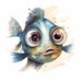 Funny Fish Clipart | Quirky Animal Designs, 13 High-res Jpgs for ...