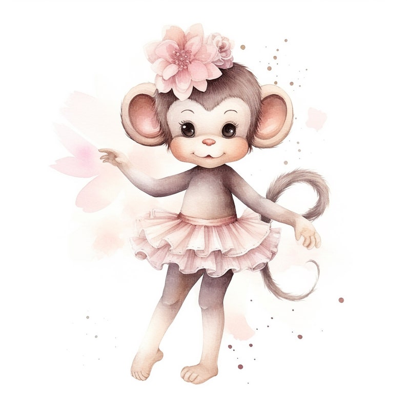 12 Cute Monkey Wearing Ballerina Dress, Ballerina Monkey, Monkey ...