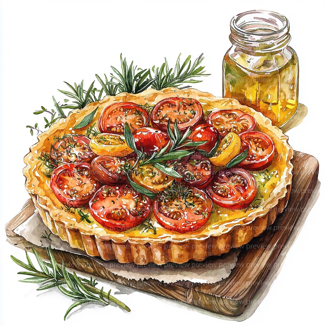 12 Tomato Delight Food Clipart, Watercolor Tomato Clipart for ...