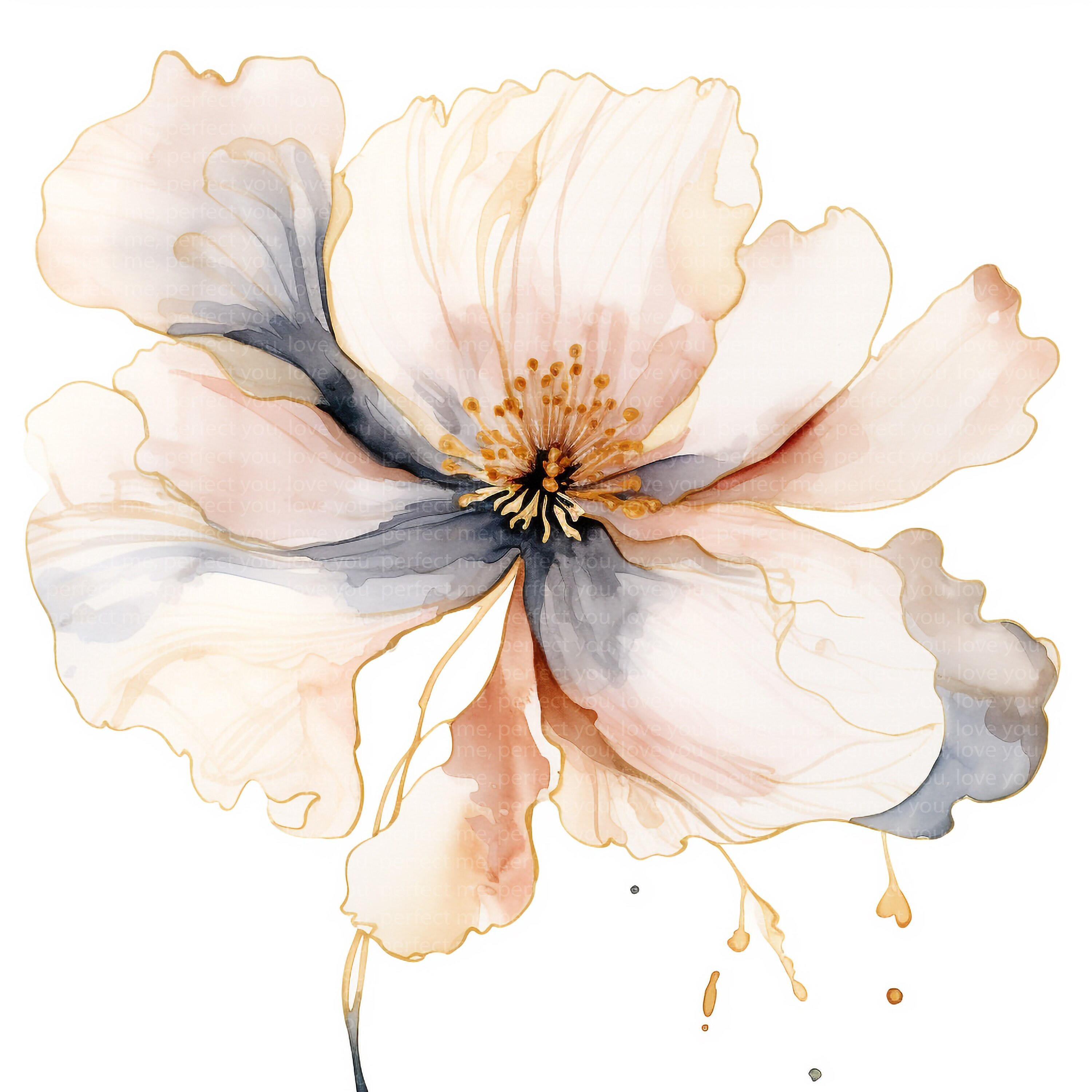 19 Abstract Flowers Clipart, Roses Bouquet, Digital Download, High ...