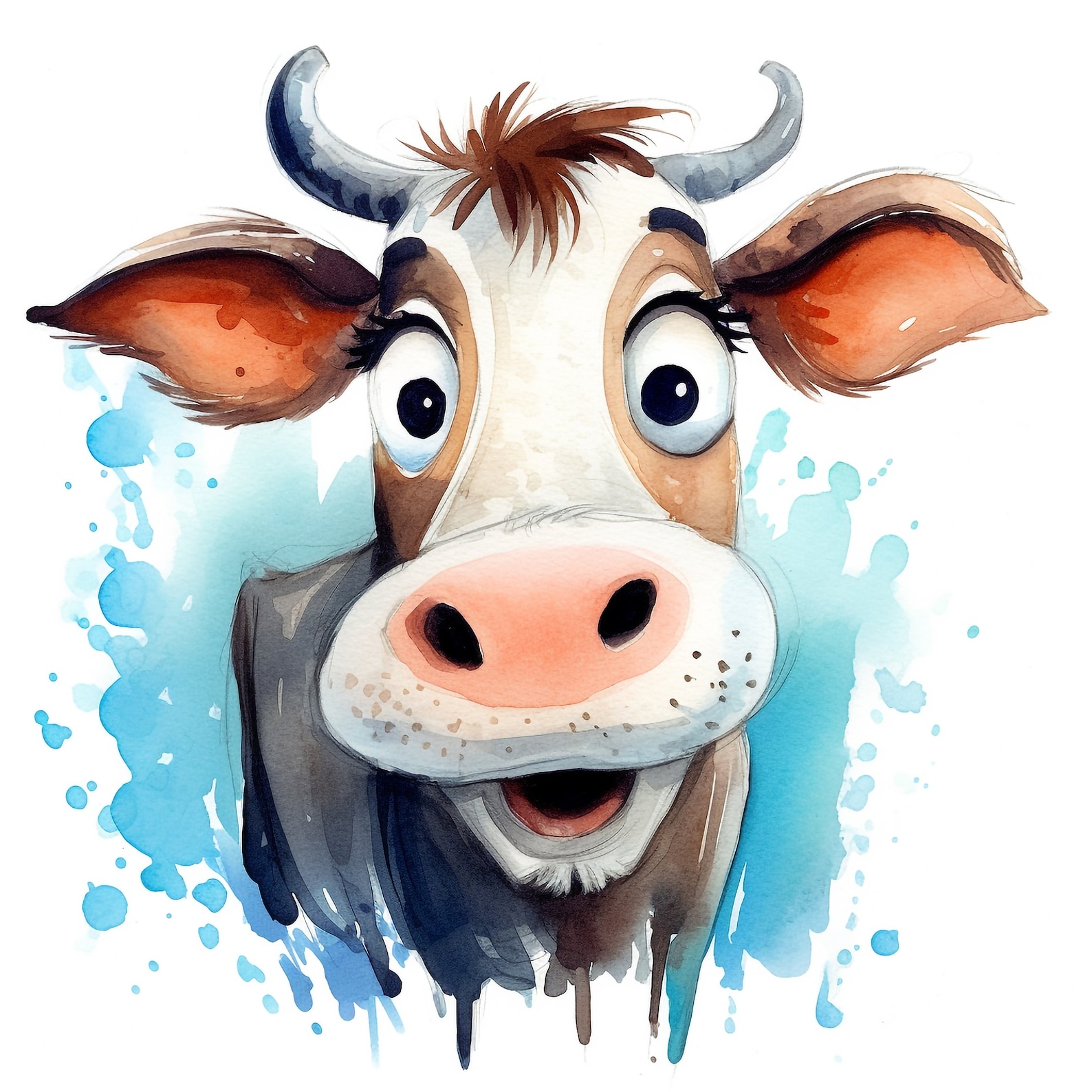 12 Cute and Funny Cow Clipart, Quirky Cow, Animal Clipart, Quirky ...