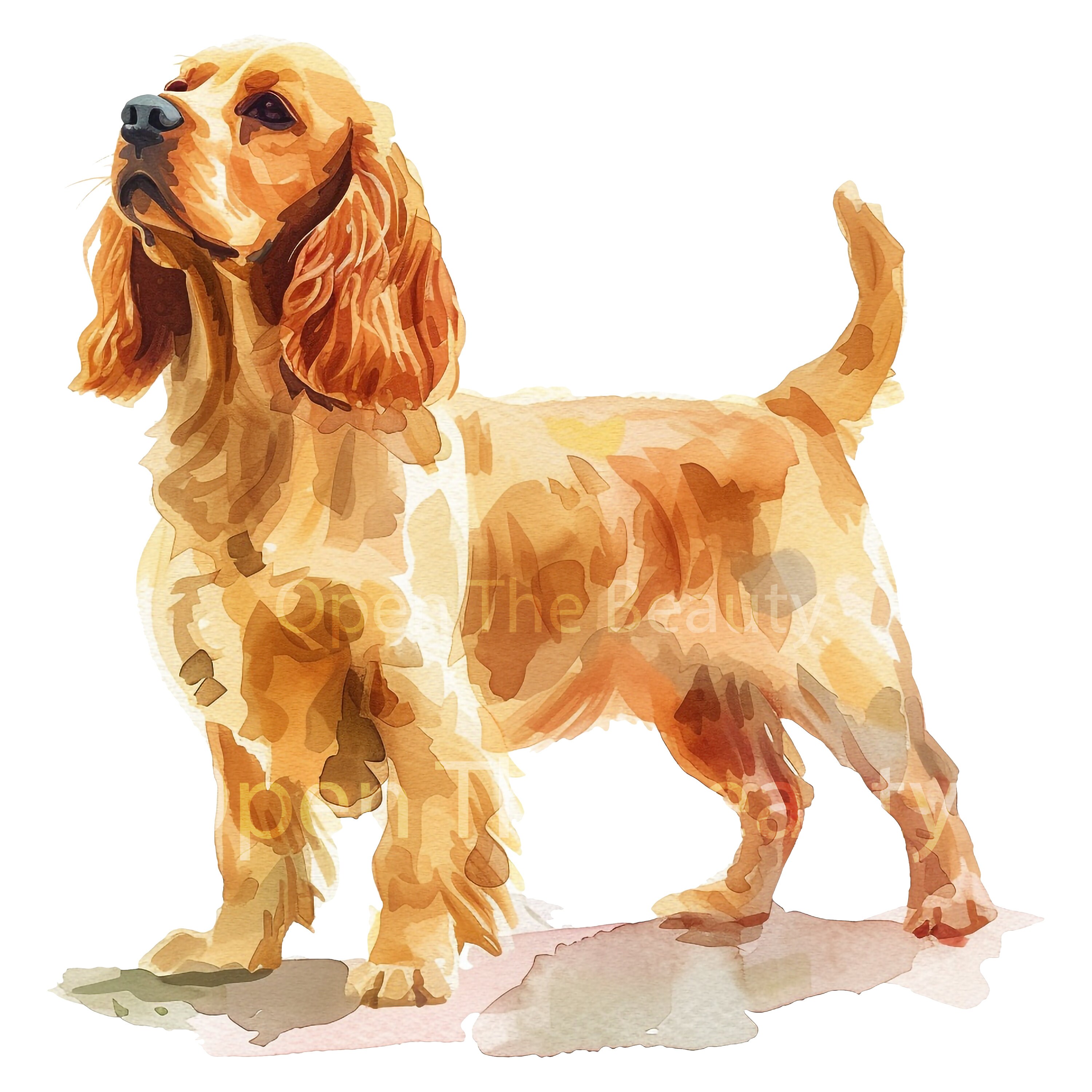 Cocker Spaniel Watercolor Clipart Cocker Spaniel Clipart Dogs Clipart ...