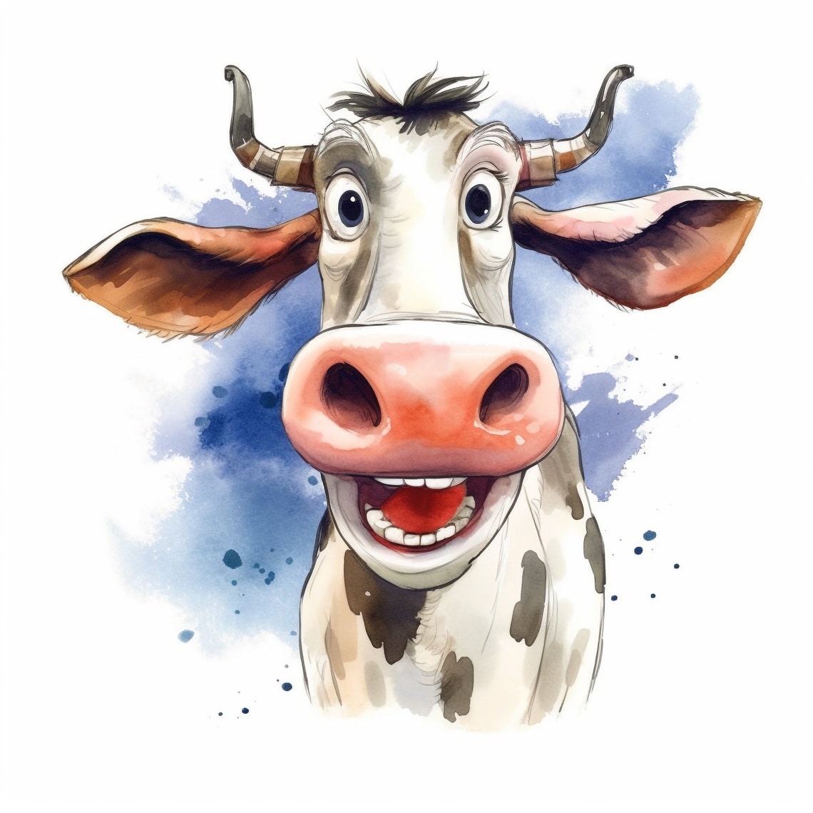 12 Cute and Funny Cow Clipart, Quirky Cow, Animal Clipart, Quirky ...